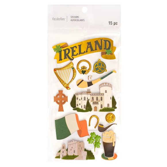 Recollections | Art | Set Of Recollections 3d Travel Stickers Ireland 8 ...